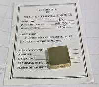 China 75-150 HV0.1 Vickers Hardness Calibration Block ASTM E92 Compliant for sale