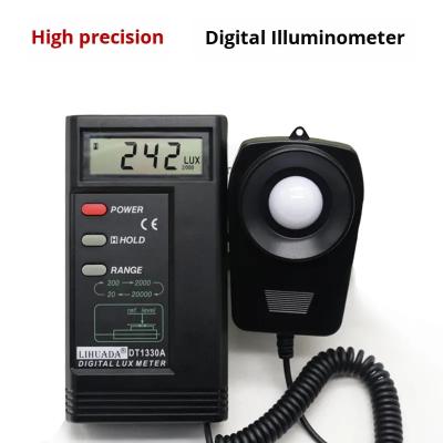 China DT1332A Digital Light Meter 0.1-2000000 Lux Illuminance Tester 4 Range Switch DC 2V for sale
