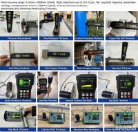 China Electromagnetic Couplant-Free Ultrasonic Thickness Gauge 1.0-2000mm A/B Scan Metal Wall Thickness Tester with High Temperature Probe for sale