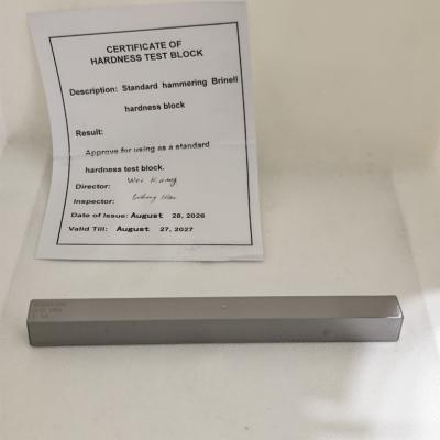 China 14*14*153mm 210-230 BHN Telebrineller Hammering Brinell Hardness Test Block Portable Brinell Hardness Reference Block for sale