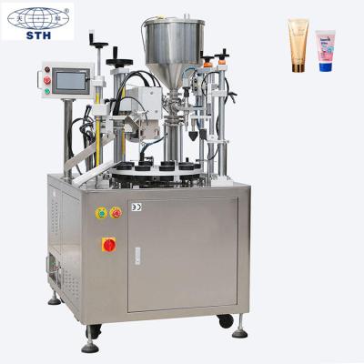 China TIANHE Semi Automatic Shampoo Plastic Tube Filling Sealing Machine Speed 30 Tubes/min for sale