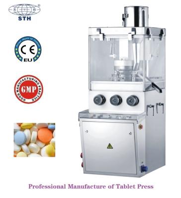 China Geometrical Shape Rotary Tablet Press Machine 50KN Button Control for sale
