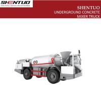 China Underground Coal Mine Equipment Trackless Rubber Wheel Car WC6BJ Concrete Mixer Truck for sale
