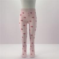 China Comfortable Baby Girls Tights in Breathable Cotton with Pink Hearts for sale