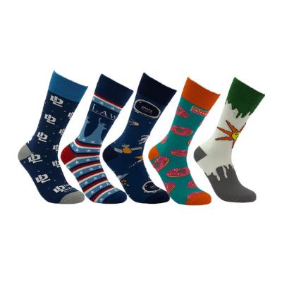 China Print Pattern Type Men's Casual Socks Non Slip Football Grip for Winter Comfort for sale