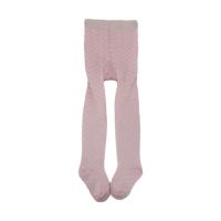 China Knitted Solid Color Pink Baby Girls Footed Tights Outlet Style Cute Long Kids Tight for sale