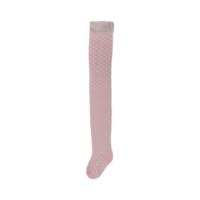 China Knitted Solid Color Pink Baby Girls Footed Tights Outlet Style Cute Long Kids Tight for sale