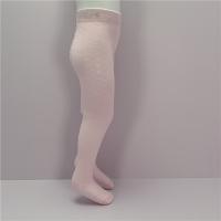 China Knitted Solid Color Pink Baby Girls Footed Tights Outlet Style Cute Long Kids Tight for sale
