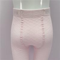 China Knitted Solid Color Pink Baby Girls Footed Tights Outlet Style Cute Long Kids Tight for sale