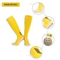 China Kids Knee High Polyamide Football Socks with Cushioned Design and Non Slip Bottom for sale