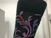 China Men's Hip Hop Street Style Socks Custom Label Black Cotton Socks with Personalized Print for sale