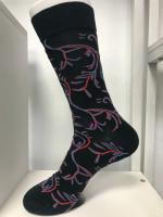 China Men's Designer Fashion Socks in Cotton Polyester with Custom Logo and Needle Detection for sale