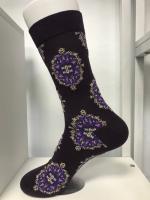 China Men's Designer Fashion Socks in Cotton Polyester with Custom Logo and Needle Detection for sale