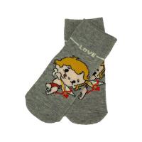 China Quick Dry Gray Sport Anti Slip Newborn Baby Boy Warm Cartoon Cute Tube Knitted Ankle Socks for sale