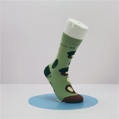 China Fashion Socks featuring Custom Cartoon Food Fruit Print and Sweat-Absorbent Material for sale