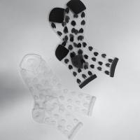 China Stylish See Through Socks for Women Customizable European Size 36-39 and Love Pattern for sale