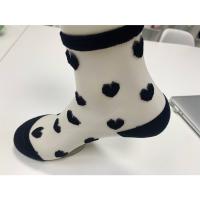 China Stylish See Through Socks for Women Customizable European Size 36-39 and Love Pattern for sale