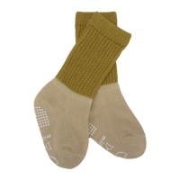 China Newborn High Ankle Knitted Anti Slip Long Baby Socks with Breathable Cotton for sale