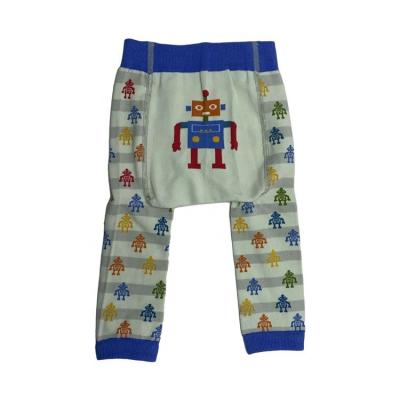 China Girls' Printed Knitted Tights Comfortable Cotton Double Needle Tights with Fun Patterns for sale