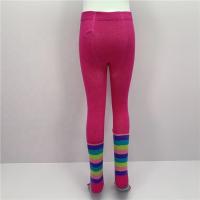China Printed Pattern Baby Tights 70%Combed Cotton 28%Polyester 2%Spandex Girls Fleece Tights for sale