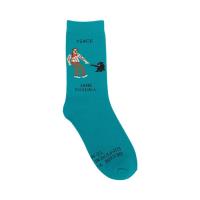 China Fashionable Women's Slouch Socks with Colorful Little Dog Print in Combed Cotton for sale