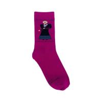 China Fashionable Women's Slouch Socks with Colorful Little Dog Print in Combed Cotton for sale