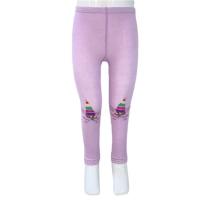China Knitted Pink Baby Girl Tights with Gem Decoration and Thermal Weaving Method for sale