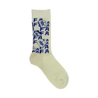 China Women Custom Cute Dot Letter Printed Cotton Jacquard Cotton Socks for Women Print Design for sale