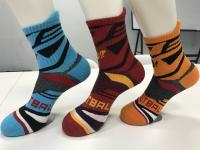 China Regular Style Luxury Orange Athletic Socks for Stretchy Comfort and Anti Slip Football for sale