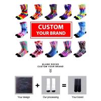 China Summer Season Multi-style Custom Digital Print Socks with Anti-slip and Print Designs for sale
