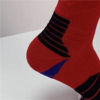 China Red White Cotton Athletic Sport Crew Socks Custom Logo Print Pattern Design for Men Women for sale