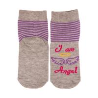 China Girls Comfortable Healthy Cotton Thick Warm Stripe Wing Print Kids Cute Doll Socks for sale