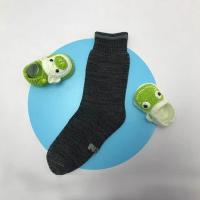 China Black Autumn Breathable Sweat Wicking Anti Slip Cotton Crew Compression Sports Socks for sale
