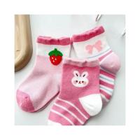 China Winter Children's Socks Set with Cartoon Strawberry Rabbit Design and Quick Dry Fabric for sale