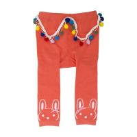 China Knitted Baby Girls Stripe Printed Combed Cotton Casual Tights for Toddler Long Pants for sale