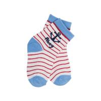 China Cartoon Stripe Newborn Socks for Boys and Girls 12-24 Months in Combed Cotton Material for sale