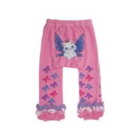 China Standard Thickness Combed Cotton Baby Girl Tights in Animal Print Pink Orange Leggings for sale