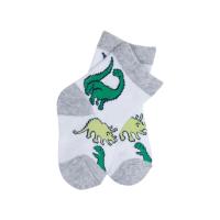 China Anti Slip Baby Girl Winter Socks with Cute Dinosaur Print Thick and Warm Knitted for sale