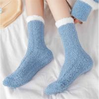 China Custom Design Warm Coral Fleece Floor Socks for Women Non-abrasive and Sustainable for sale