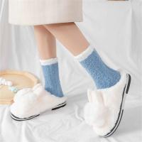 China Custom Design Warm Coral Fleece Floor Socks for Women Non-abrasive and Sustainable for sale
