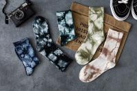 China Summer 2023 Custom Tie-Dye Technology Running Mid-Calf Socks for UNISEX EU size 37-44 for sale