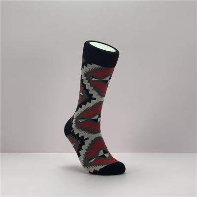 China Printing Methods Digital Print Autumn Knitted Socks 70%Combed Cotton 28%Nylon 2%Spandex for sale