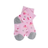 China Top Selling Spring Newborn Infant Christmas Socks with Cute Cake Print and Warm Fabric for sale