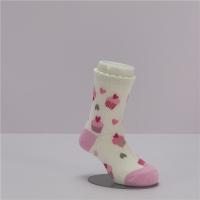 China Top Selling Spring Newborn Infant Christmas Socks with Cute Cake Print and Warm Fabric for sale