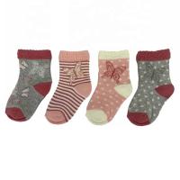 China Colorful Stripe Baby Socks Breathable Fabric 70%Cotton 28%Polyester 2%Spandex for sale