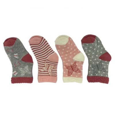 China Stay Comfy and Safe with Our NO Needle Detection Children Socks Cute Butterfly Print for sale