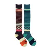China Print Pattern Wool Cross Country Skiing Knee High Sports Socks for Men and Women for sale