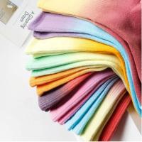 China Inventory of Red Purple Gradient Giant Cozy Socks for Women in Summer Days for sale