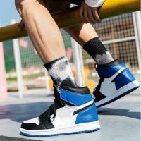 China Autumn Breathable Sock Tie Dye Cool Fashion Men Women Socks High Ankle Regular Style for sale