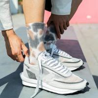 China Autumn Breathable Sock Tie Dye Cool Fashion Men Women Socks High Ankle Regular Style for sale